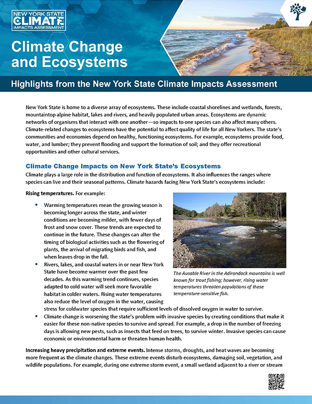 Sector Fact Sheet_Eco – FINAL – New York State Climate Impacts Assessment
